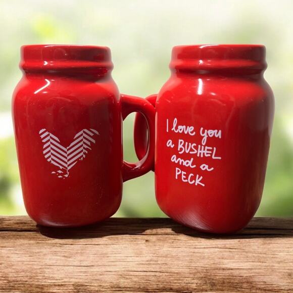 Cracker Barrel | Dining | 2 Cracker Barrel Stoneware Mason Jar Mug ...